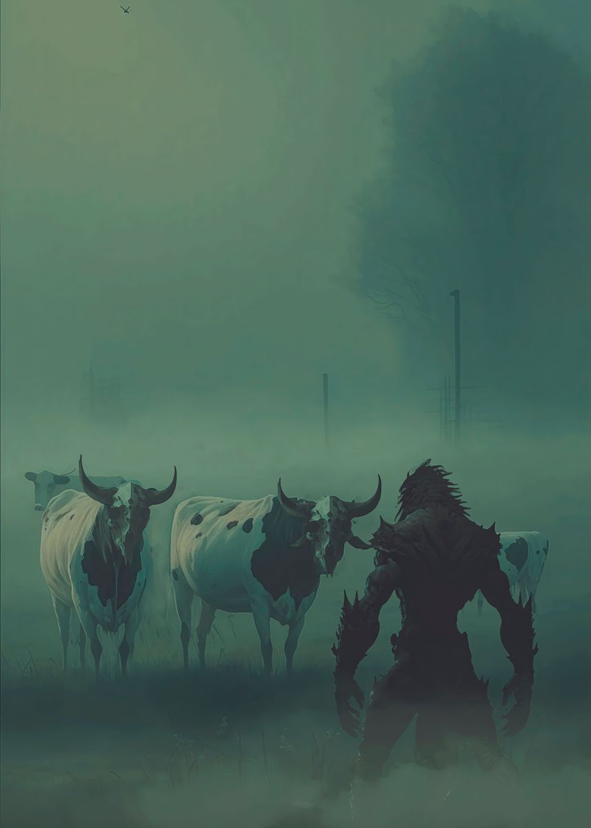 'Death Cow' Poster, picture, metal print, paint by AndrejZT | Displate