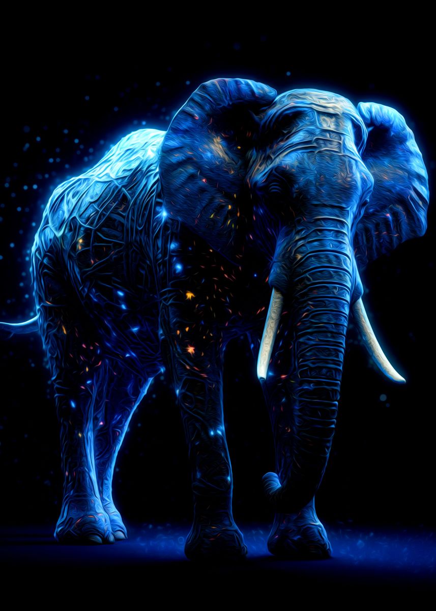 'Elephant' Poster by Tiker Arts | Displate