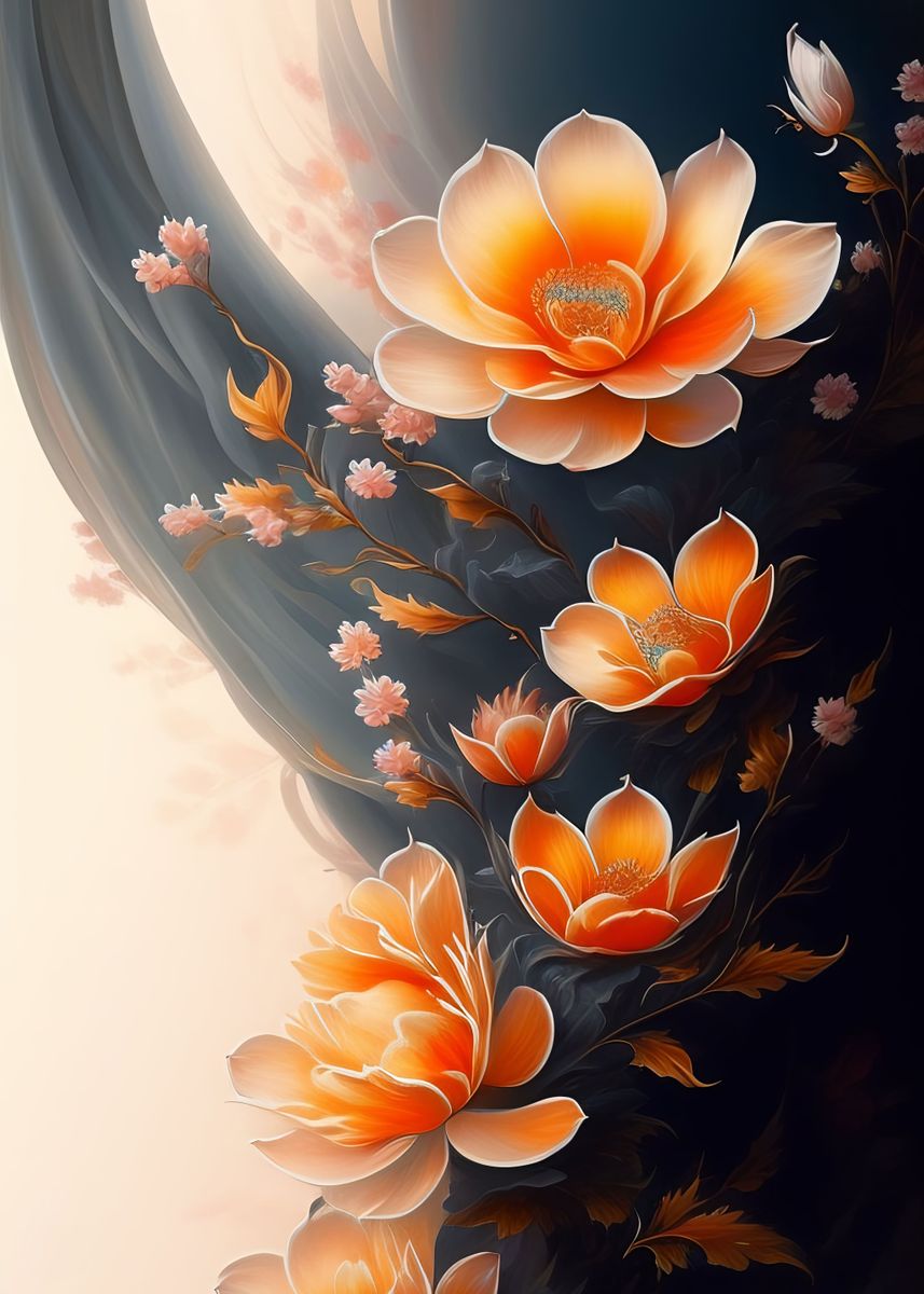 'Painting of beautiful flow' Poster, picture, metal print, paint by ...