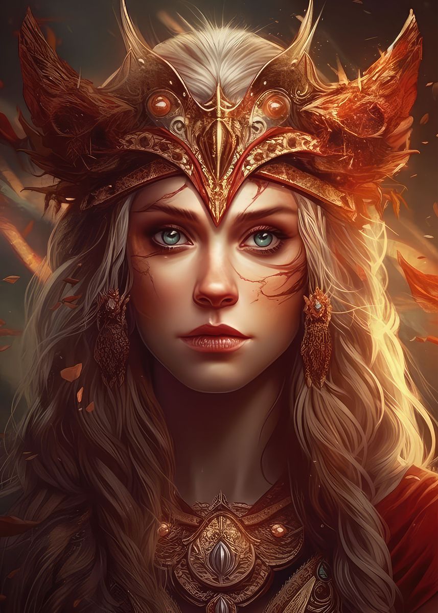 'Freya ' Poster, picture, metal print, paint by RosaliasArt | Displate