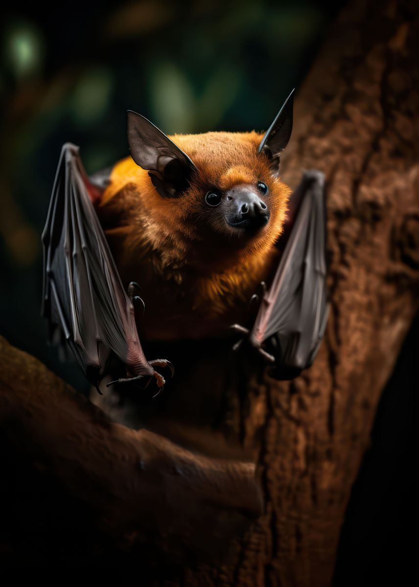 'Mysterious bat' Poster, picture, metal print, paint by Zooscape ...