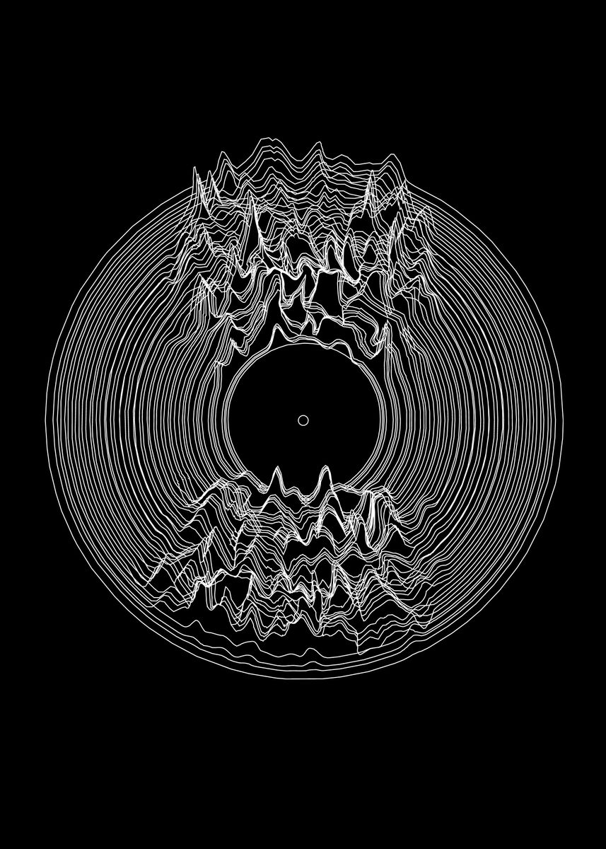 'Vinyl waves' Poster by Simon Darren | Displate