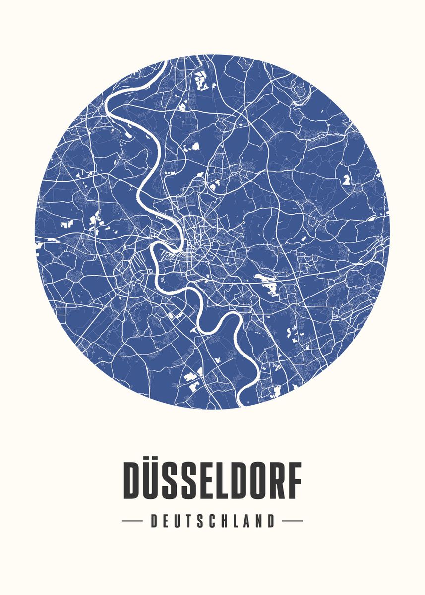'Duesseldorf' Poster, picture, metal print, paint by Marius Becker ...