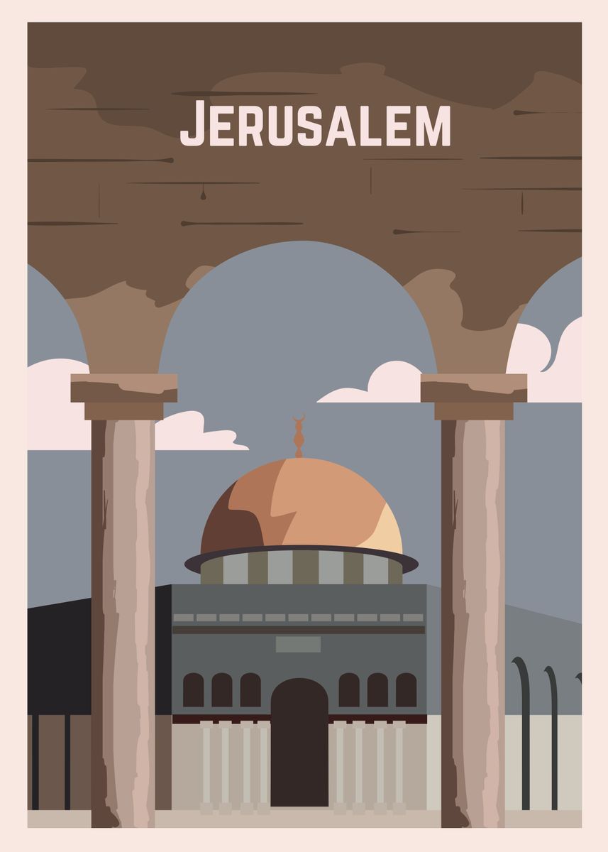 'Jerusalem landscape' Poster, picture, metal print, paint by Le Thi Thu ...