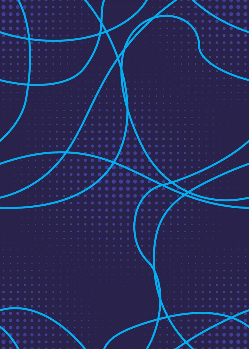 'LINE ABSTRACT BLUE NAVY' Poster, picture, metal print, paint by Taufan ...