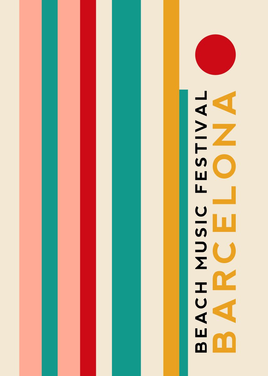 'Beach Music Festival' Poster by HyggeStudio | Displate