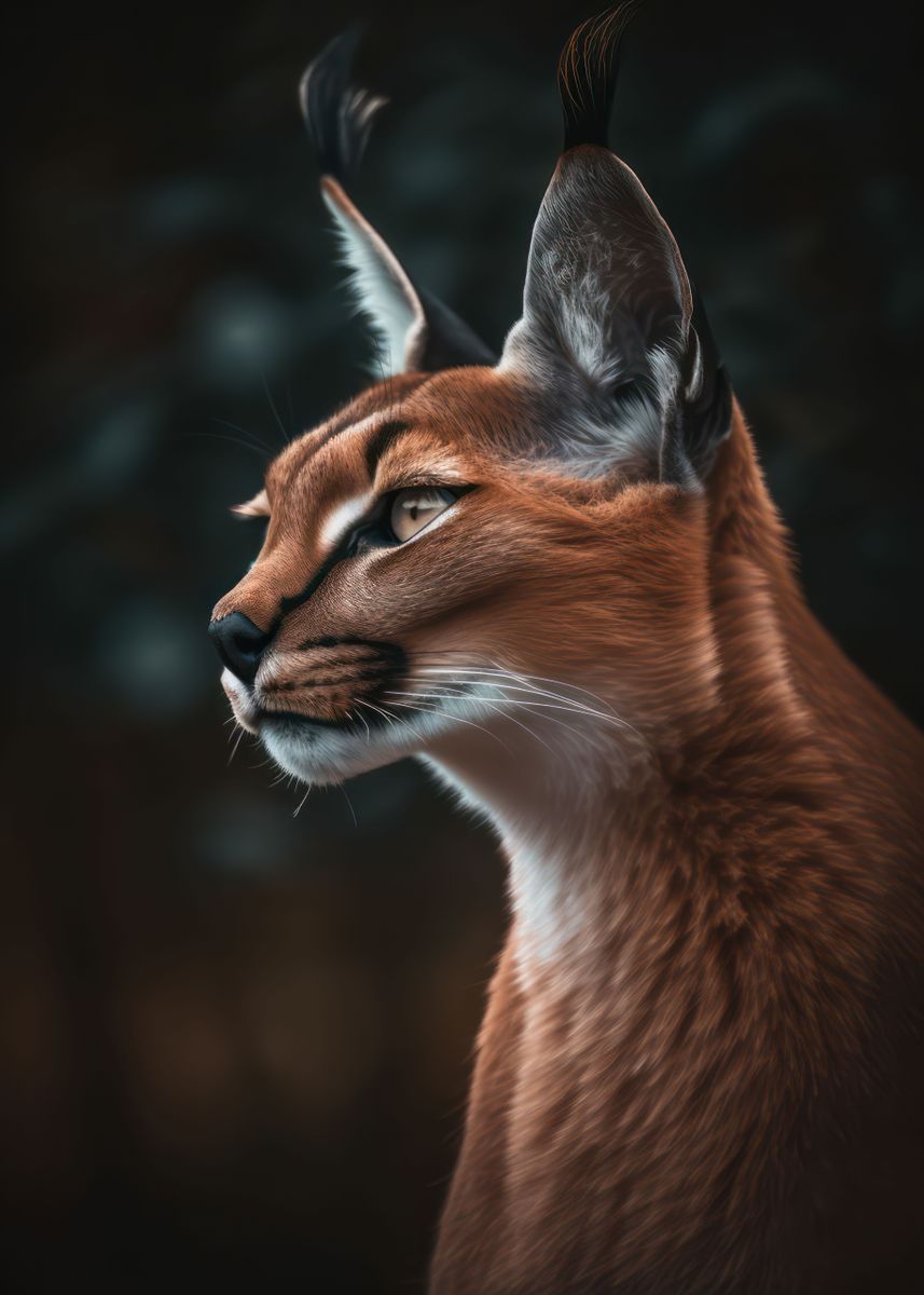 'Spectacular caracal' Poster, picture, metal print, paint by Zooscape ...