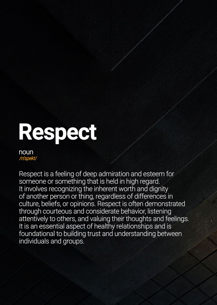 'Respect' Poster, picture, metal print, paint by Mr Penguin | Displate