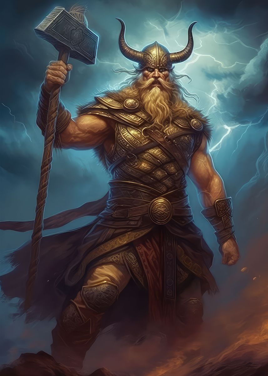 'Thore' Poster, picture, metal print, paint by RosaliasArt | Displate