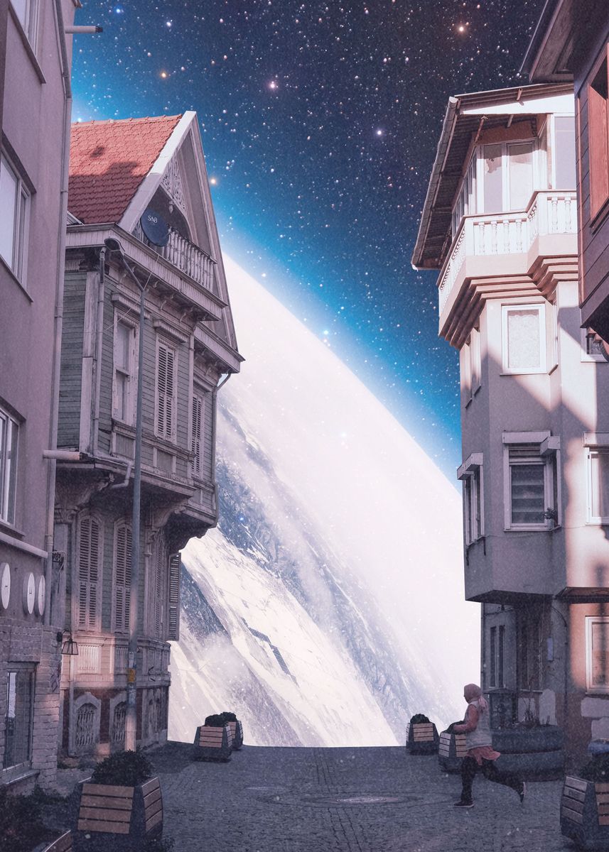 'Cosmic Street View' Poster by Elysian Vision | Displate