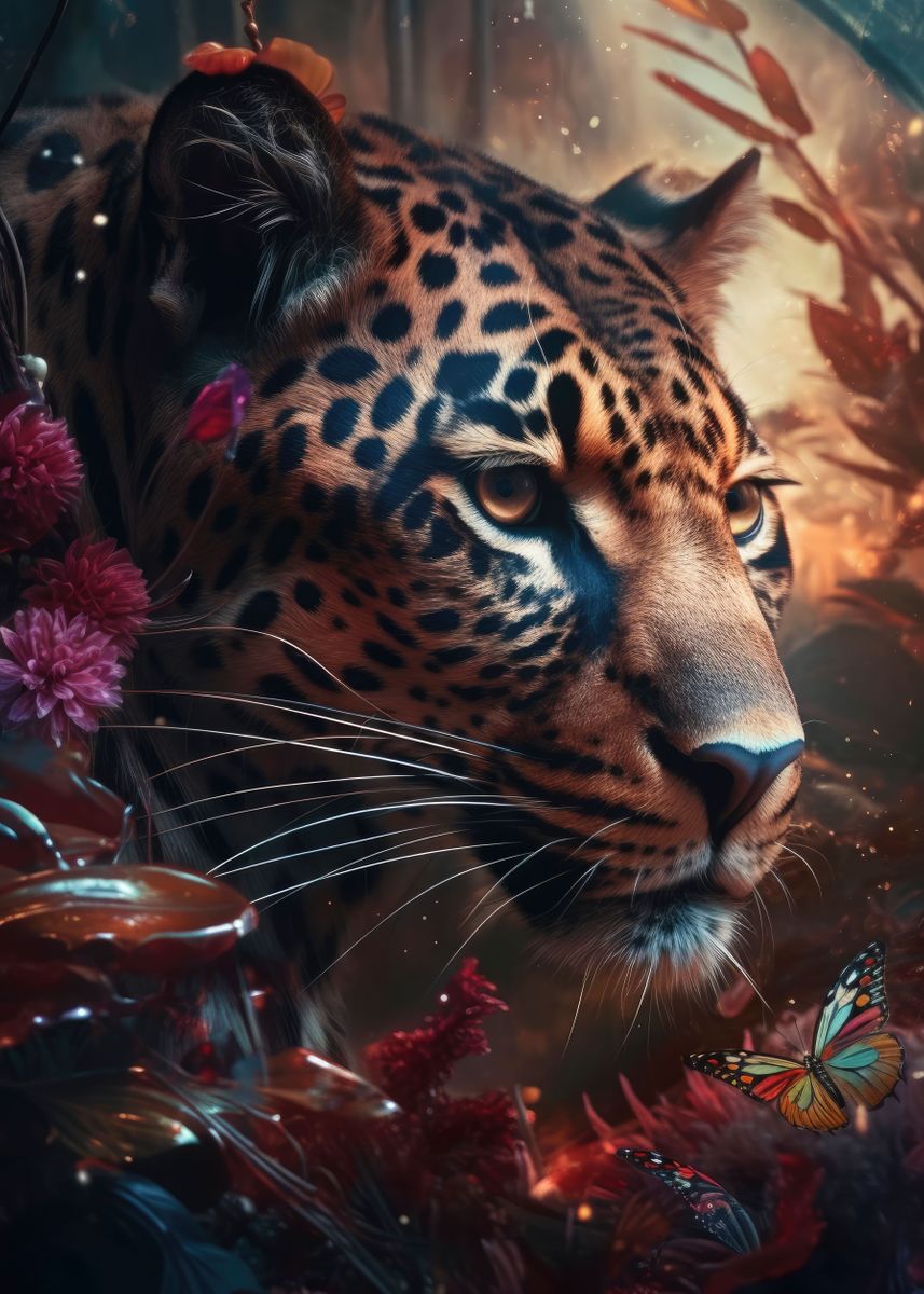'Tiger in the Jungle' Poster by Steven Dijkshoorn | Displate
