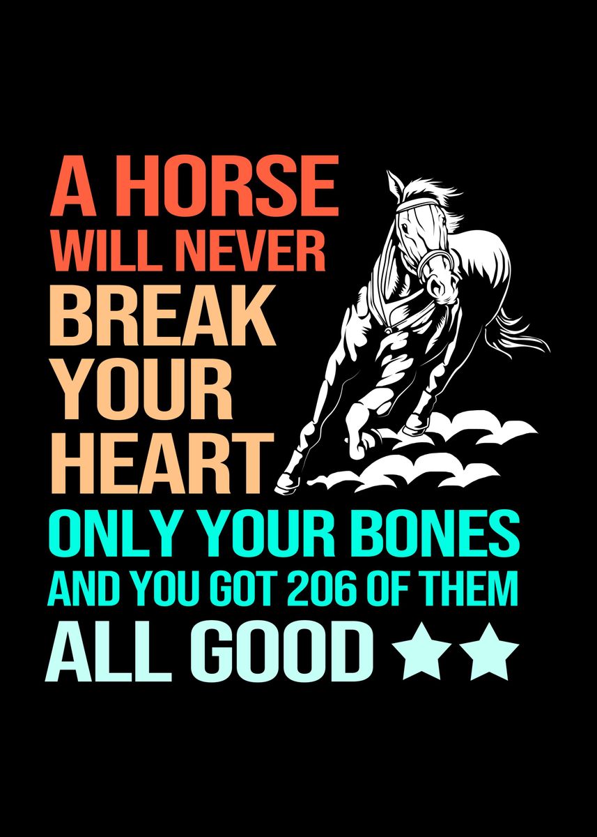 'Horse Barrel Racing' Poster, picture, metal print, paint by FunnyGifts ...