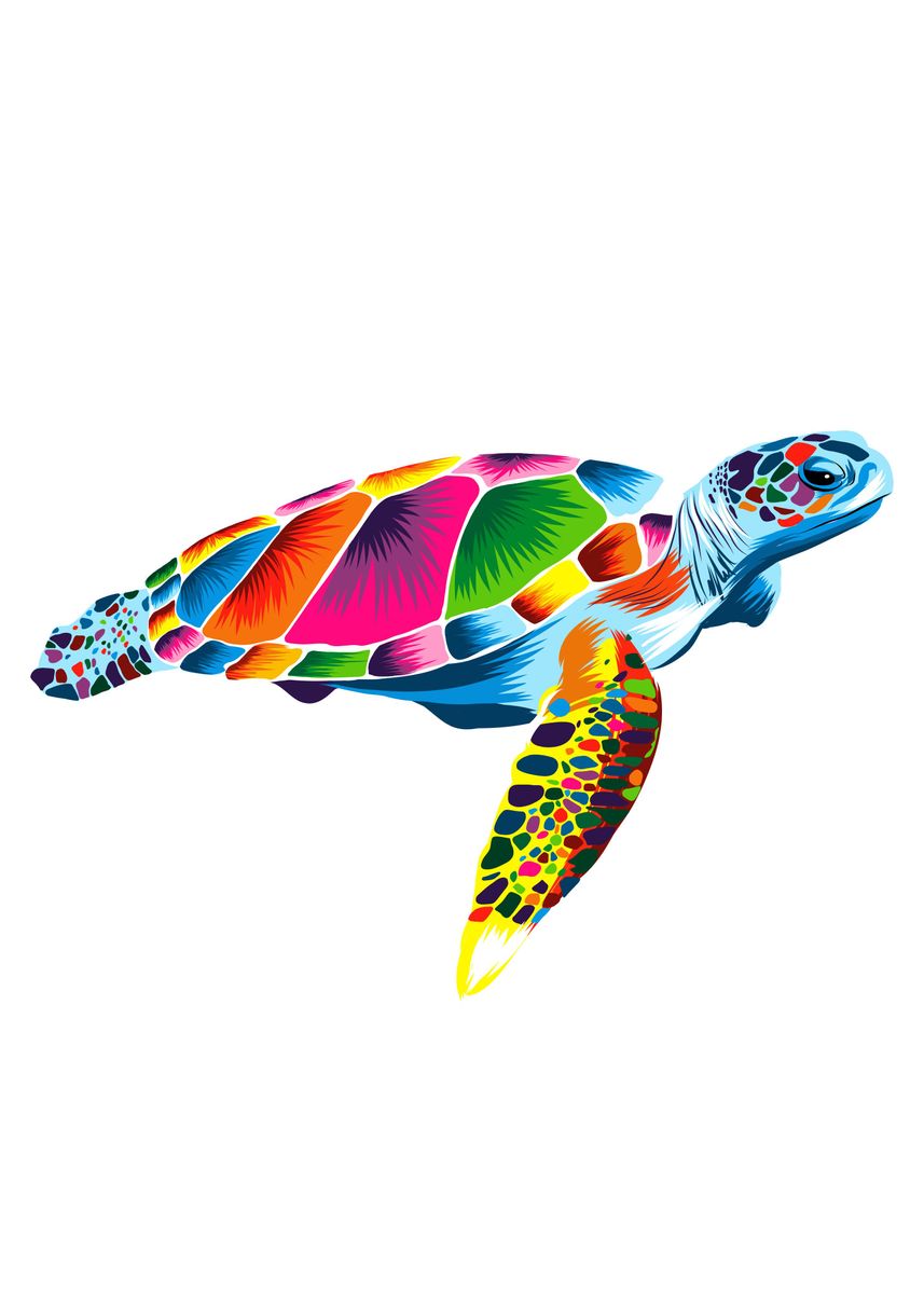 'Sea turtle' Poster, picture, metal print, paint by Le Duc Hiep | Displate