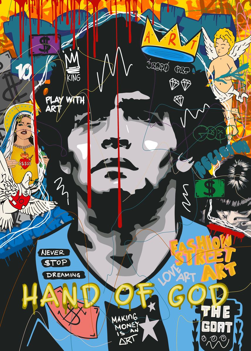 'Goat pop art' Poster, picture, metal print, paint by Mild pic | Displate