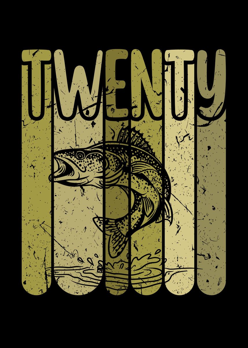 'Walleye Fishing 20th Bday' Poster by HumbaHarry Geitner | Displate