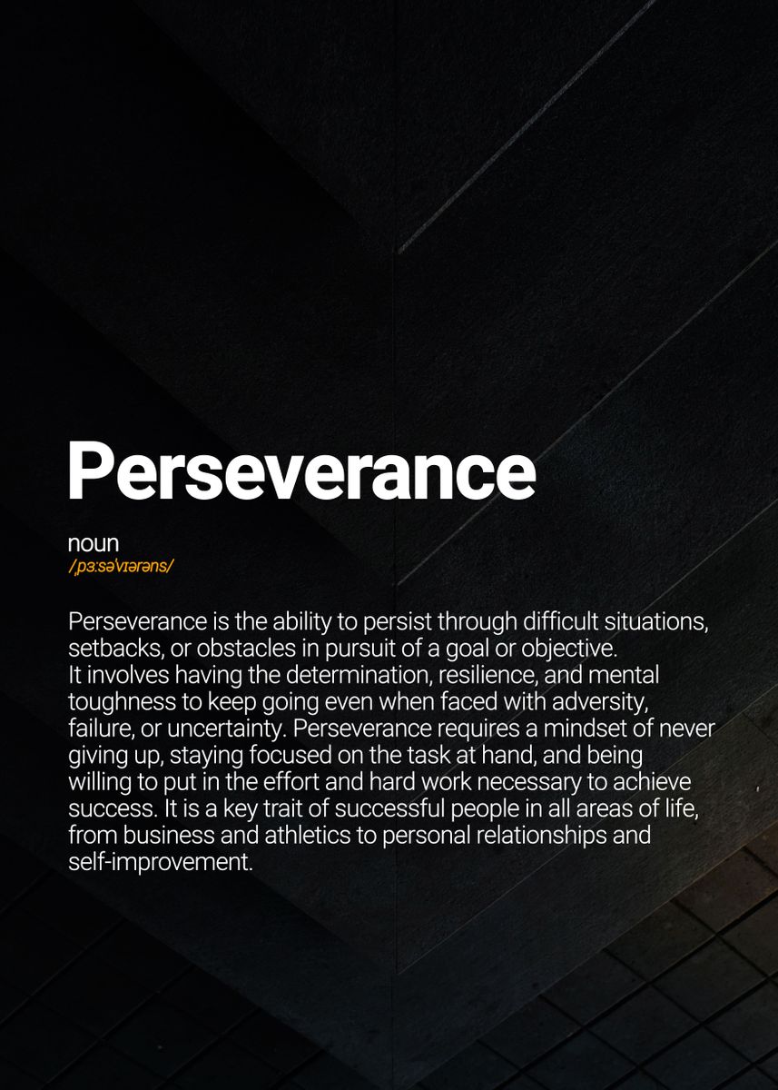 'Perseverance' Poster by Mr Penguin | Displate