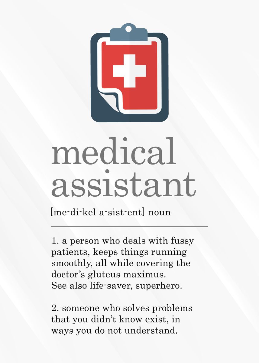 'Funny Medical Assistant' Poster, picture, metal print, paint by ...
