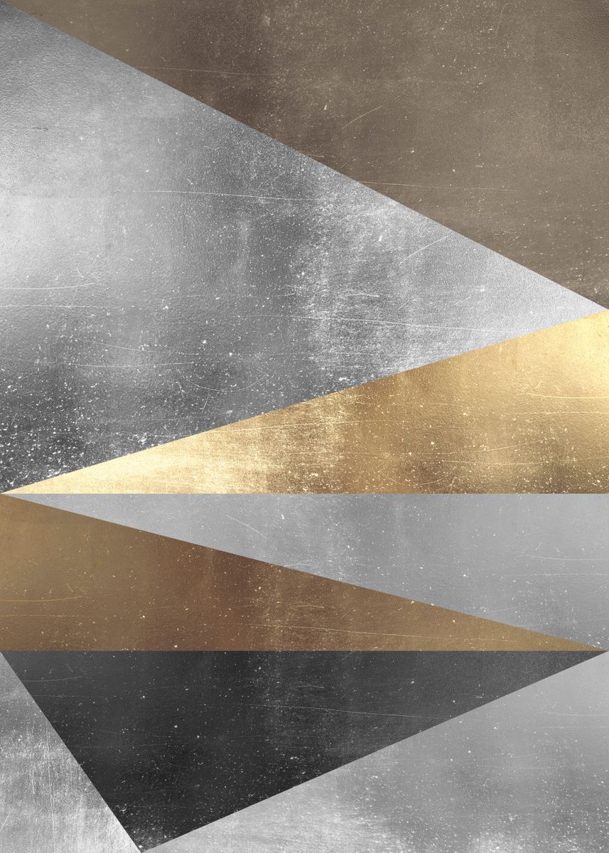 'Metal and gold art 2' Poster, picture, metal print, paint by Vitor ...