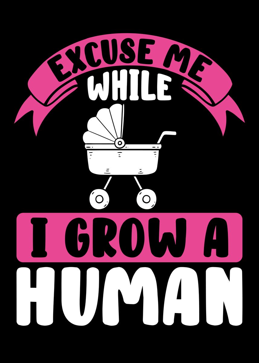 'I grow a human' Poster, picture, metal print, paint by BeMi | Displate