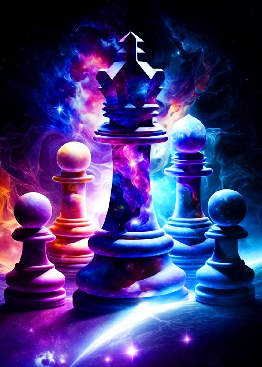 'Chess' Poster, picture, metal print, paint by Dao Thuan | Displate