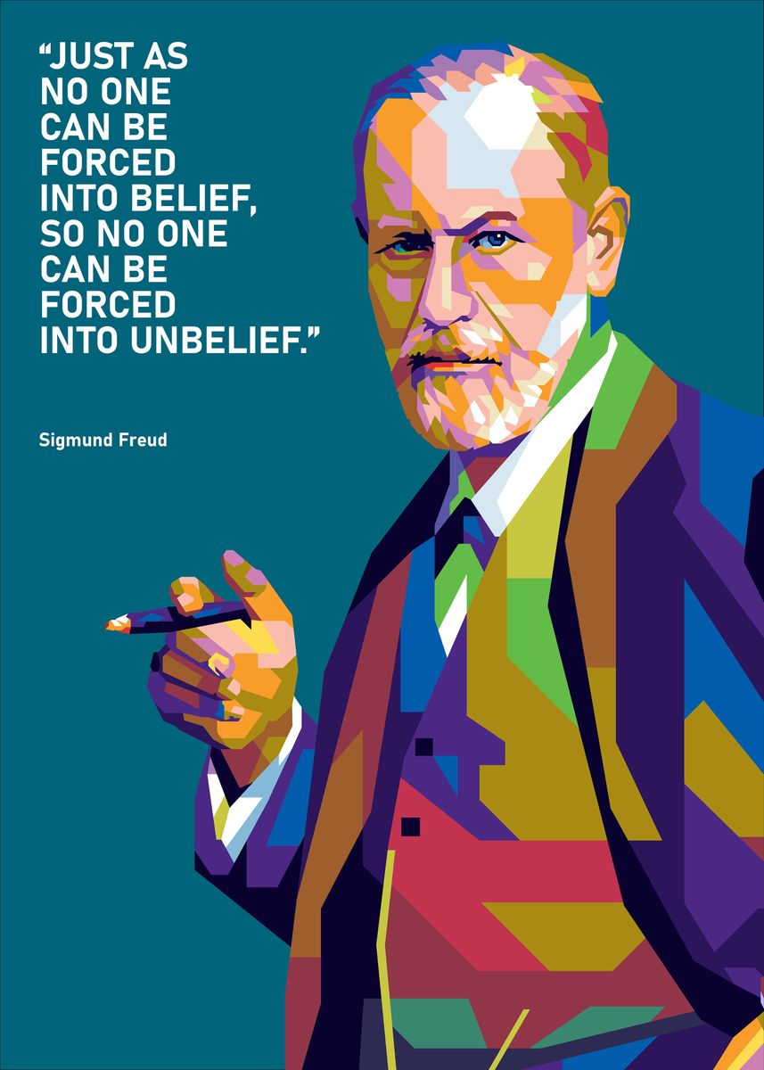 'Sigmund Freud Pop Art' Poster, picture, metal print, paint by Ananda ...