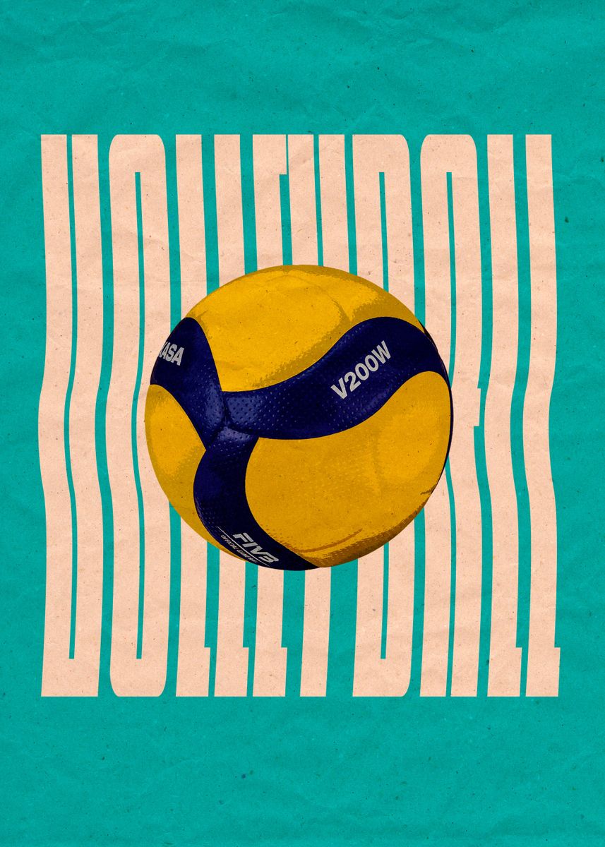 'volleyball ball' Poster, picture, metal print, paint by Taffy | Displate