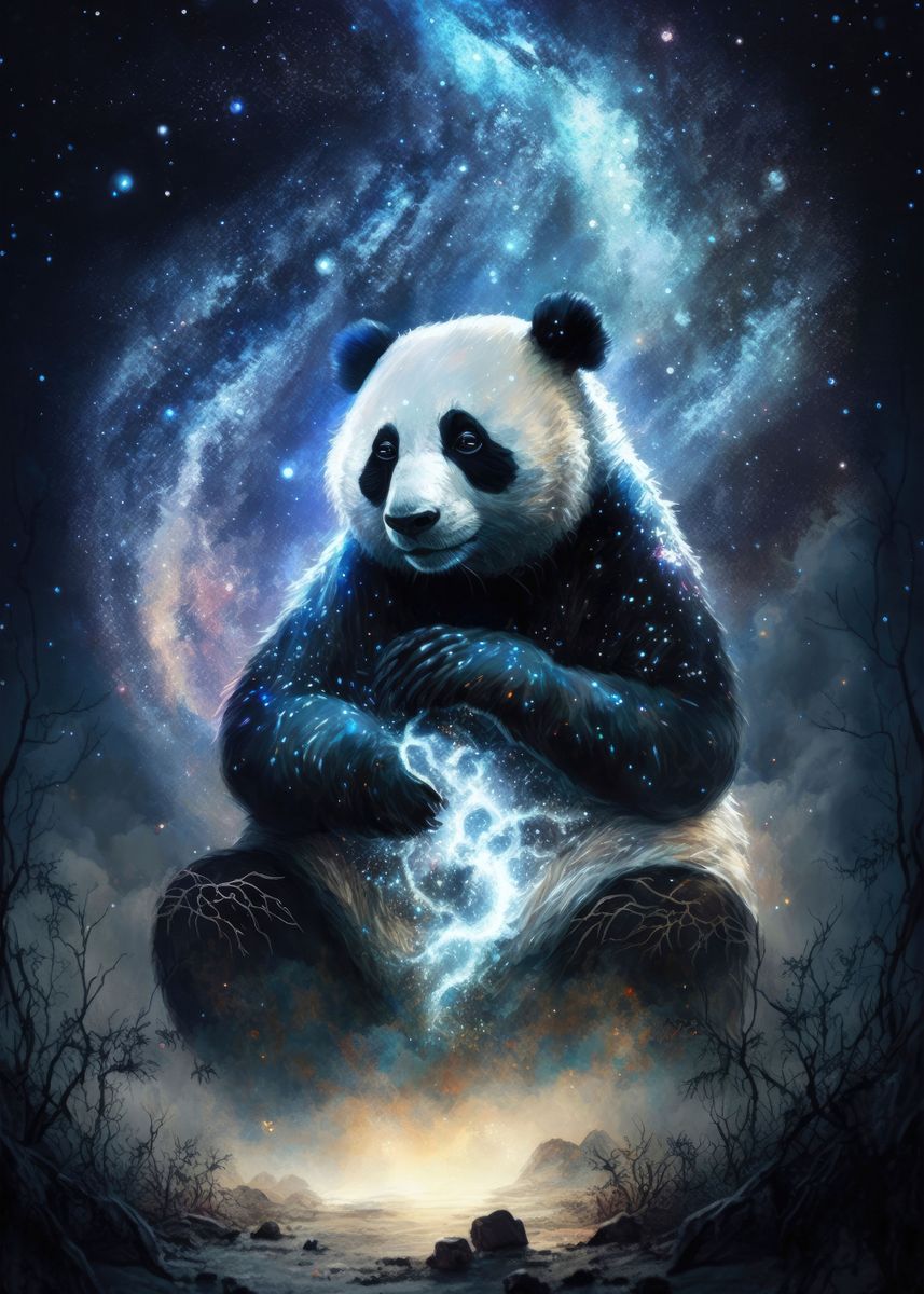 'Panda Art Style 4' Poster, picture, metal print, paint by murtzart ...