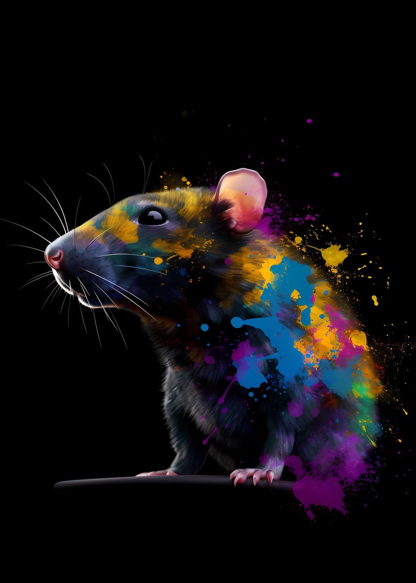 'Rat Colorful' Poster by FavoritePlates | Displate