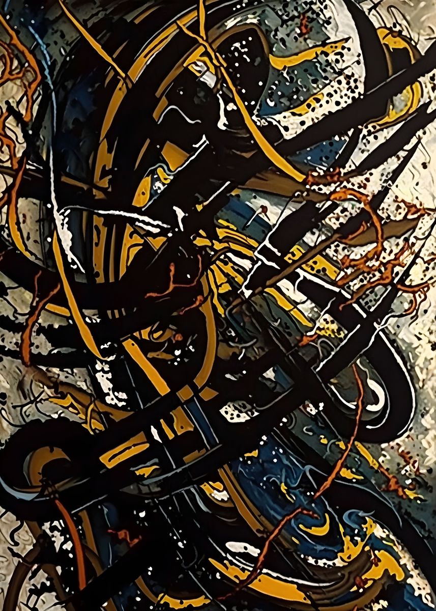 'Snakes abstract art' Poster, picture, metal print, paint by Makadur ...