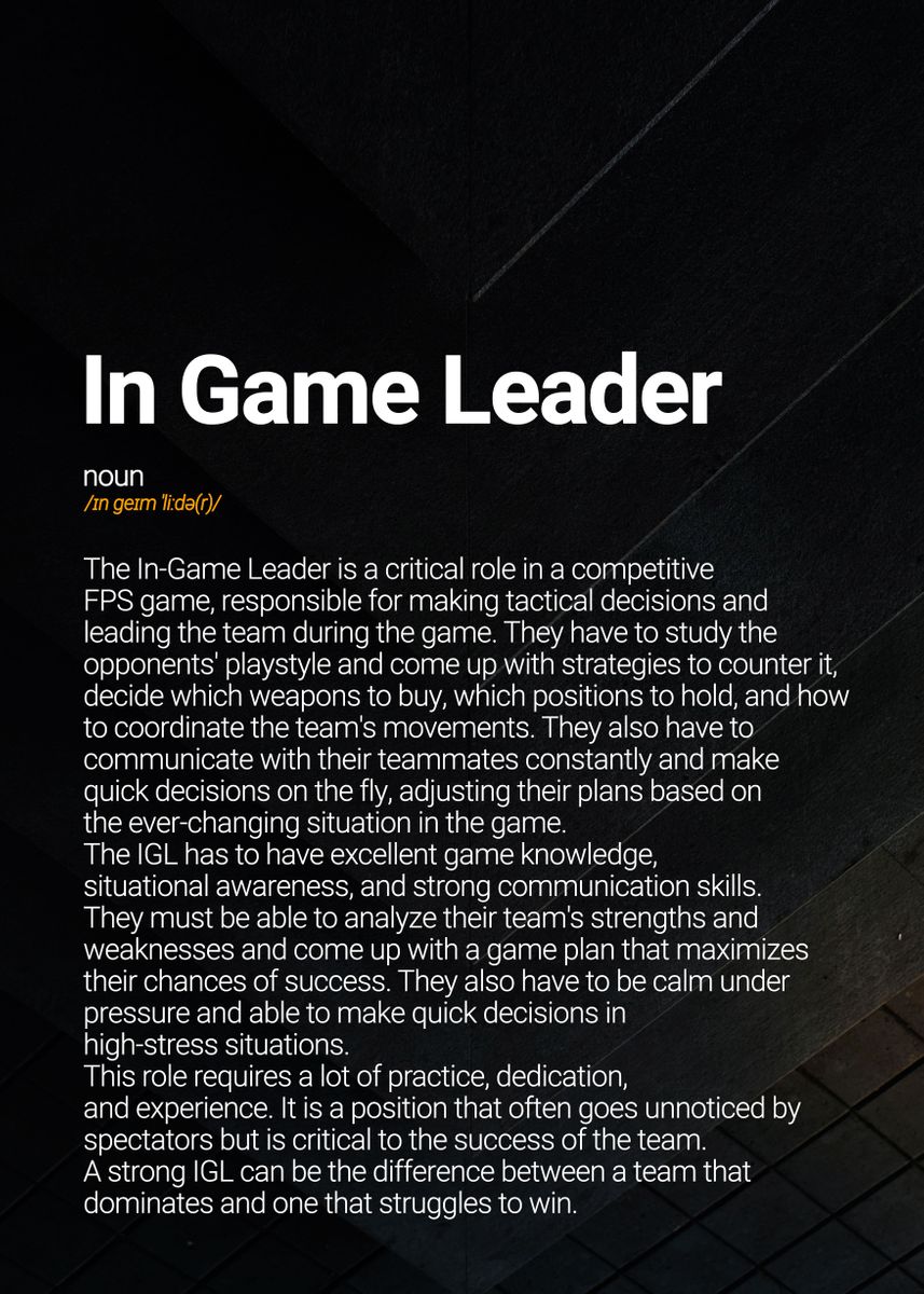 'In Game leader' Poster, picture, metal print, paint by Mr Penguin ...