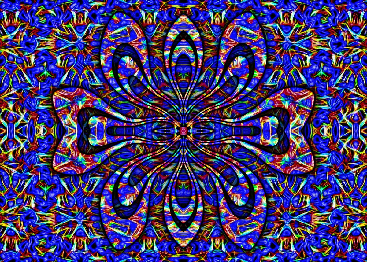 'Abstract symmetry' Poster by Gyula Gvardián | Displate