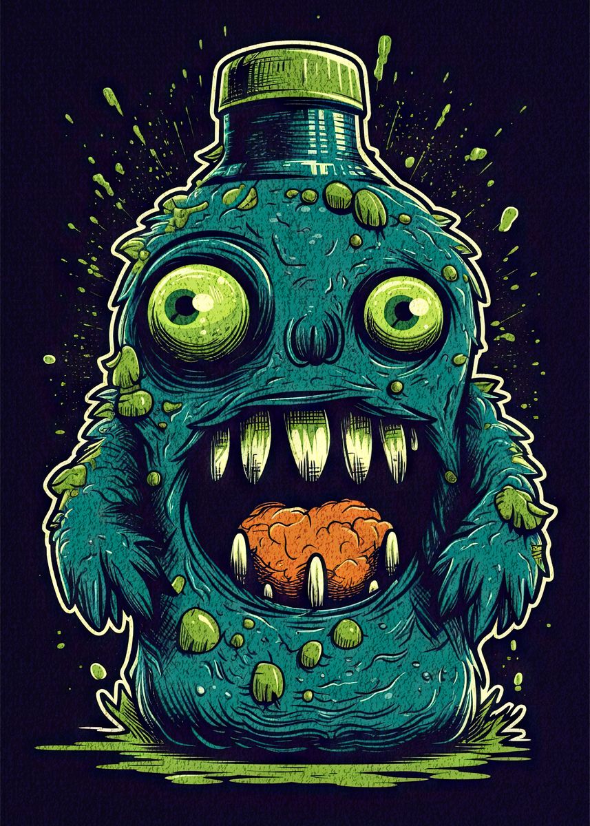'Soda Monster' Poster, picture, metal print, paint by Fotios ...