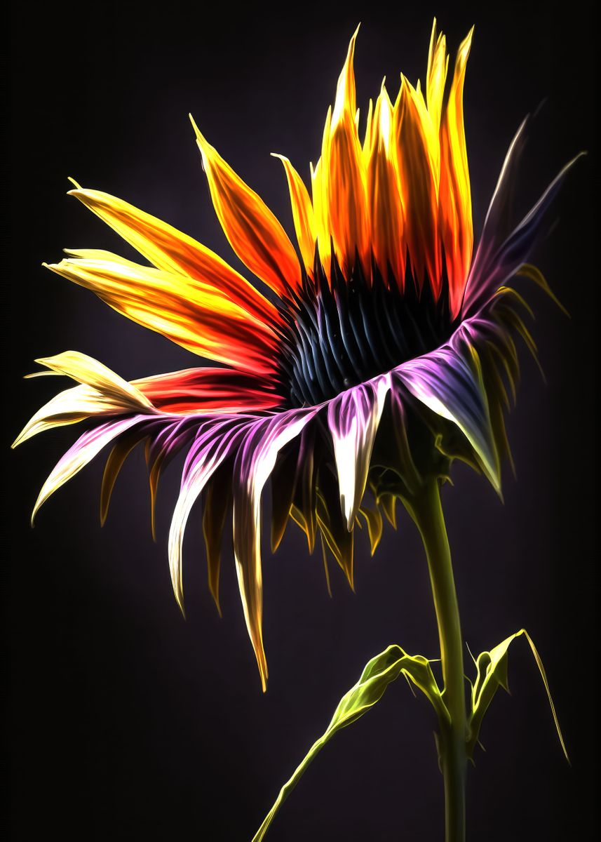 'Big beautiful Flower' Poster by Fireabend Designs | Displate