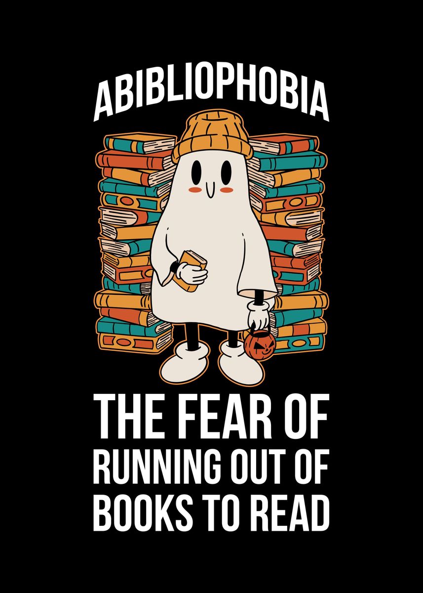 'Abibliophobia' Poster, picture, metal print, paint by CatRobot | Displate