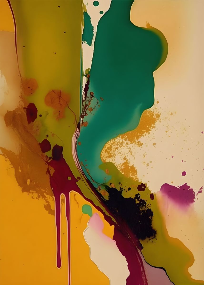 'Color fields abstract art' Poster by Makadur | Displate