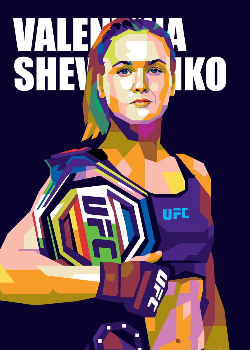 'Valentina Shevchenko' Poster, picture, metal print, paint by Indra ...