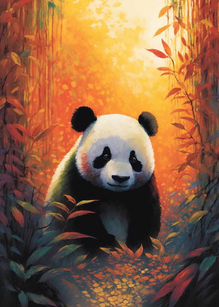 'Panda Art Style 10' Poster, picture, metal print, paint by murtzart ...