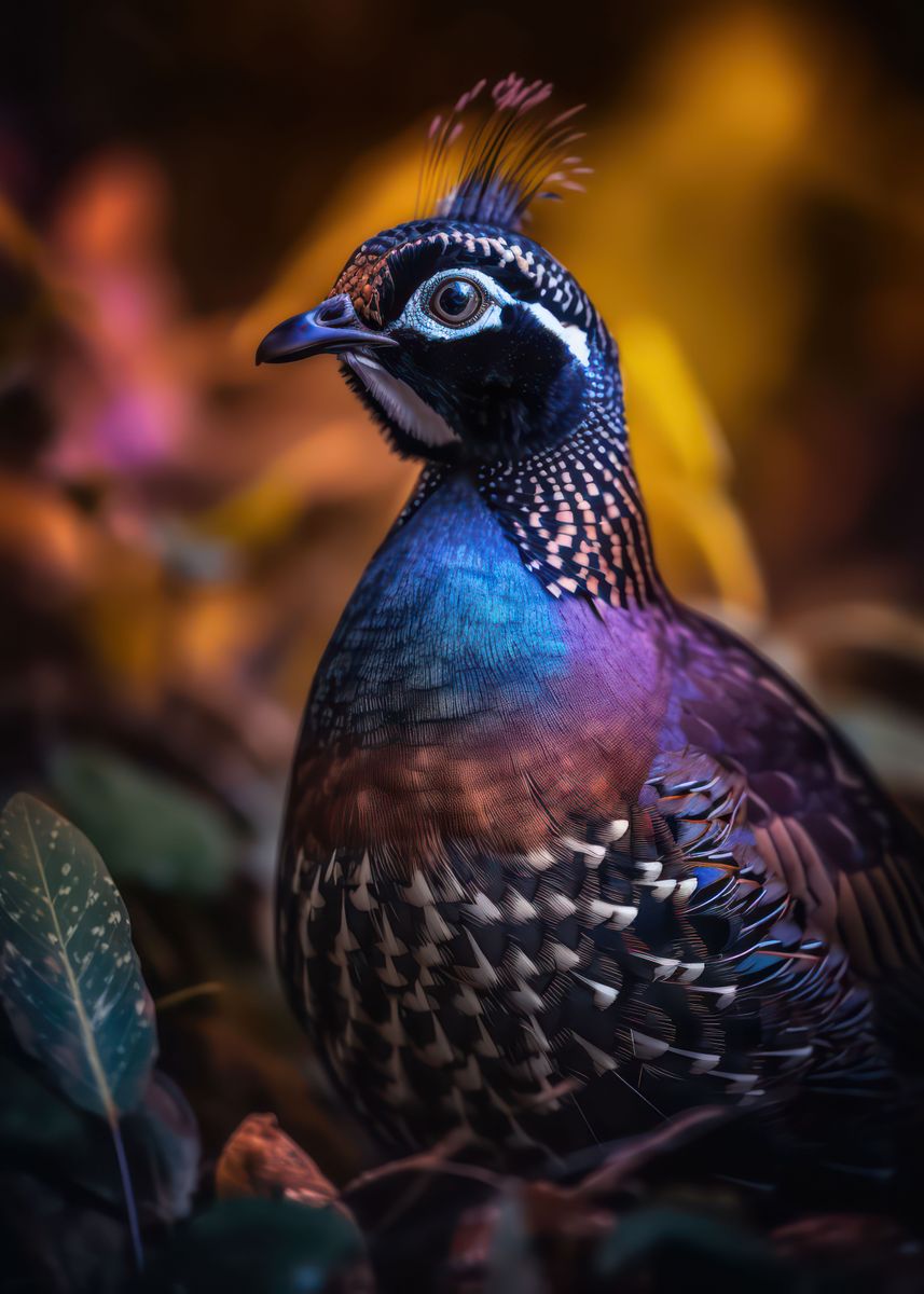 'Colorful quail' Poster, picture, metal print, paint by Zooscape ...