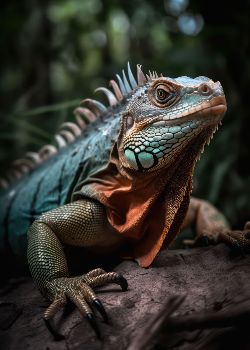 'Amazing iguana' Poster, picture, metal print, paint by Zooscape ...