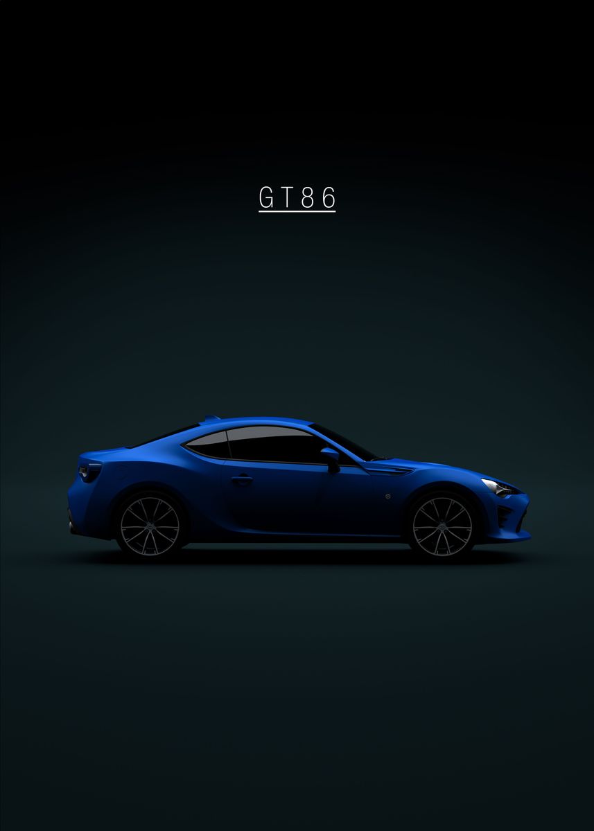 'Toyota GT86 2018 Blue' Poster, picture, metal print, paint by 21 MXM ...
