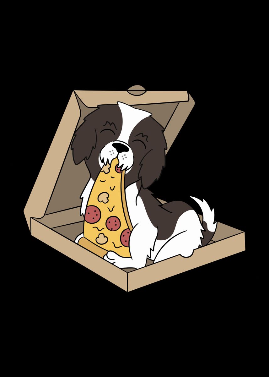 'Havanese Pizza ' Poster, picture, metal print, paint by PetPrints | Displate