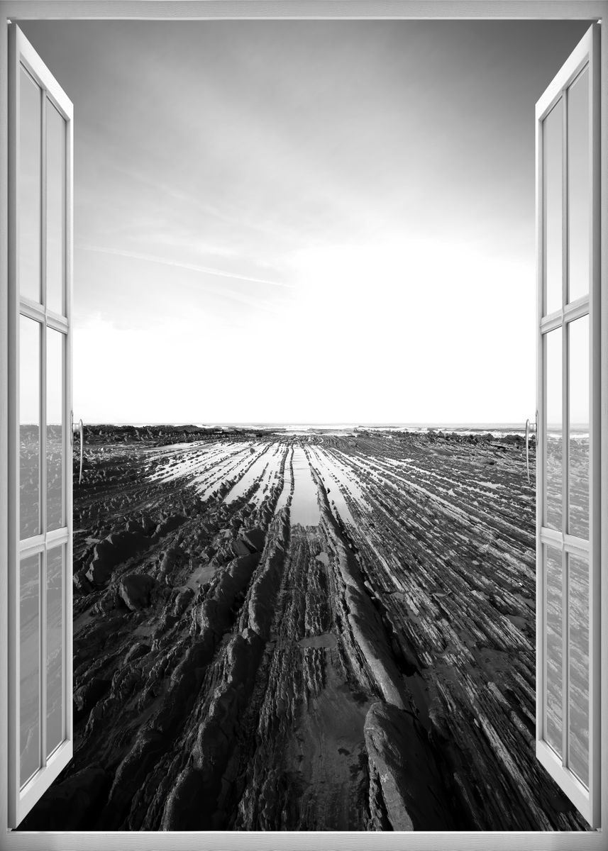 'Window view landscape sea' Poster, picture, metal print, paint by ...