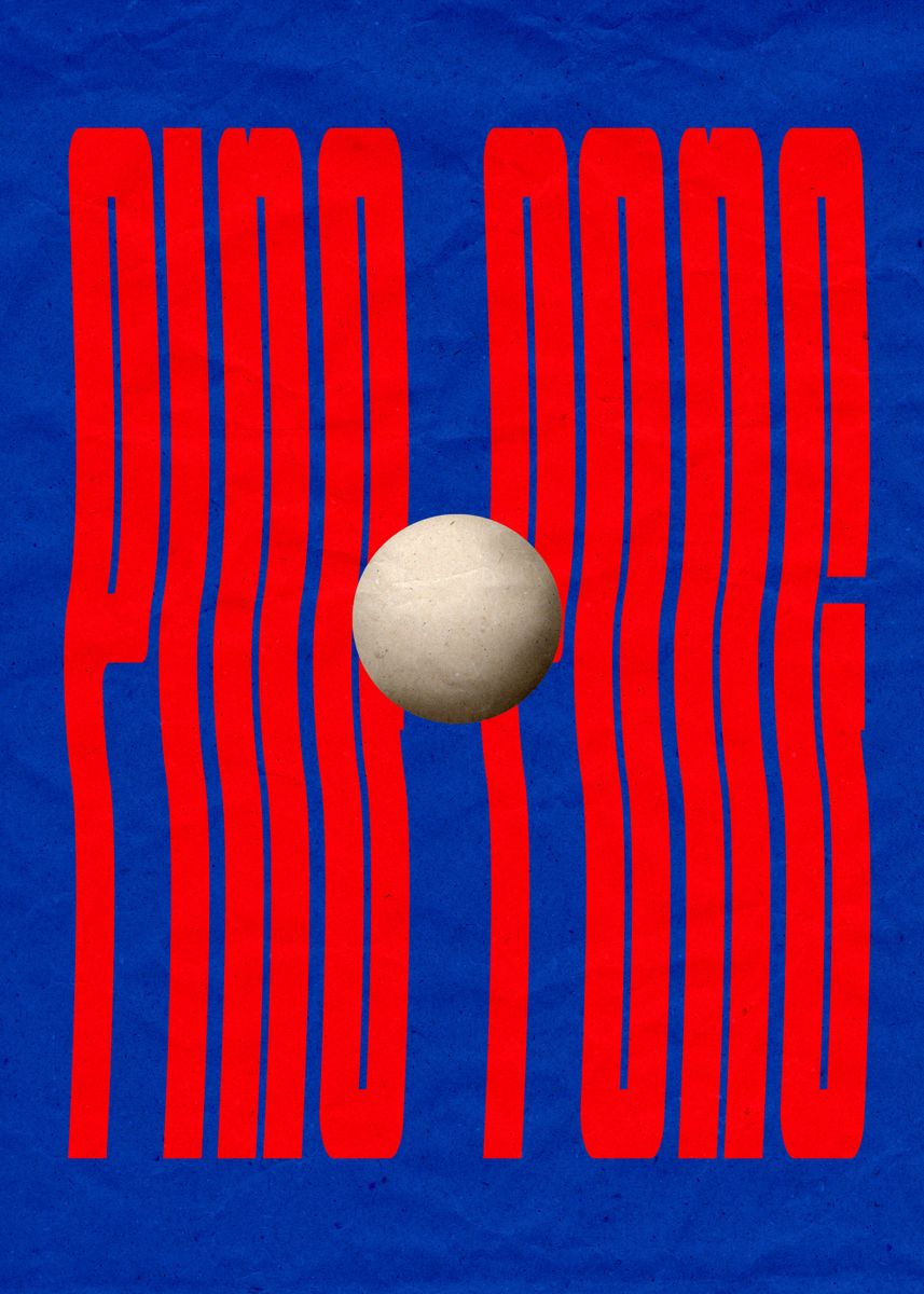 'Ping pong Ball ' Poster, picture, metal print, paint by Taffy | Displate