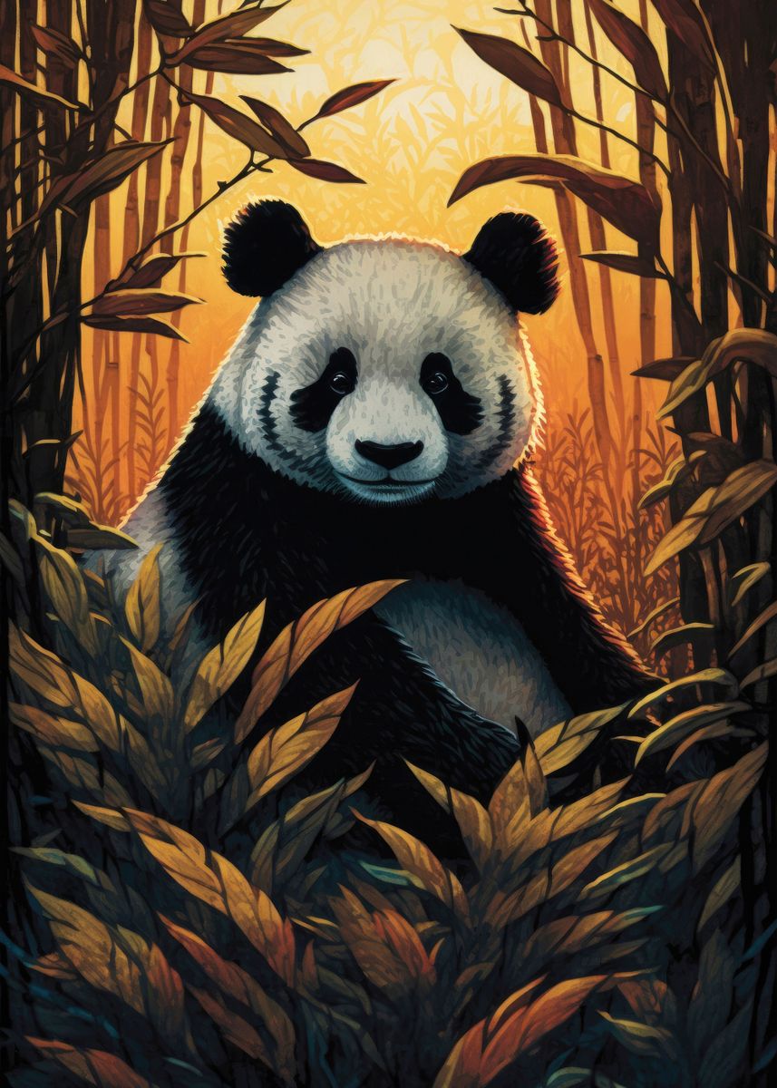 'Panda Art Style 8' Poster, picture, metal print, paint by murtzart ...