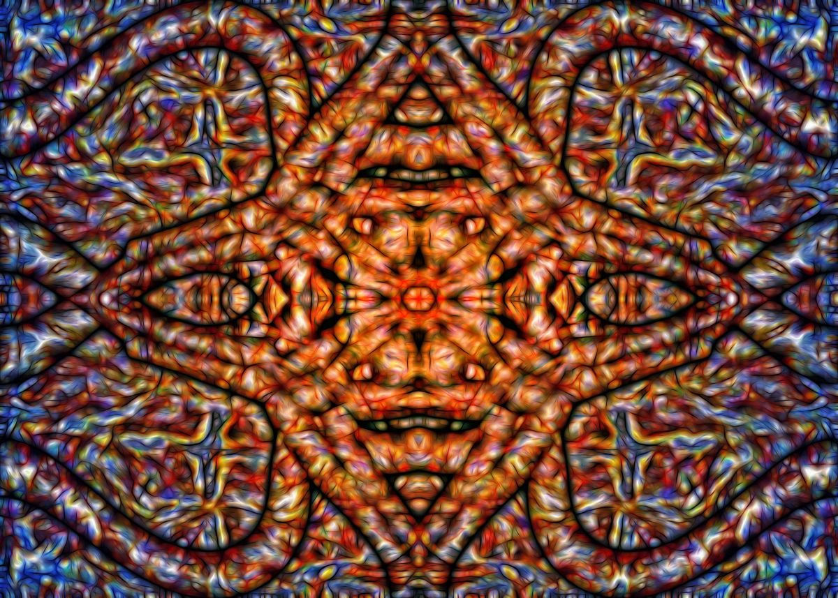 'Abstract symmetry' Poster by Gyula Gvardián | Displate