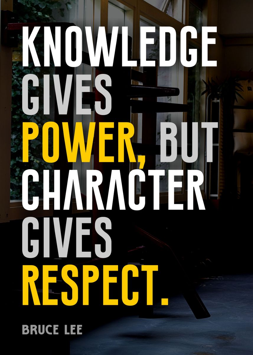 'character gives respect' Poster, picture, metal print, paint by yunur ...