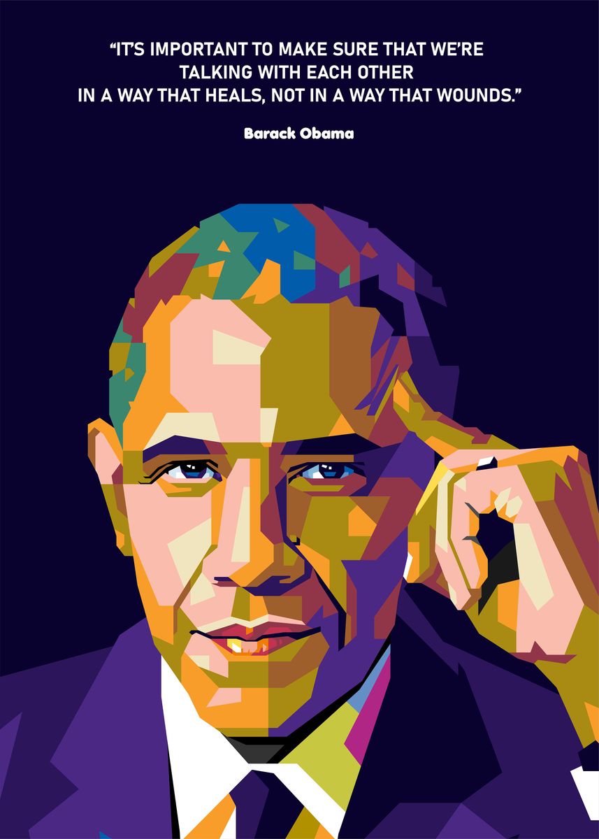 'Barack Obama' Poster, picture, metal print, paint by Erick Sato | Displate