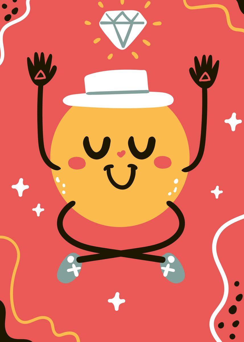 'Smile Icon' Poster, picture, metal print, paint by Artditisme | Displate