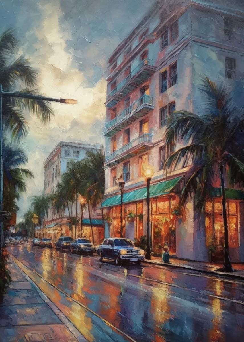'Miami Art USA' Poster by Usama Design | Displate