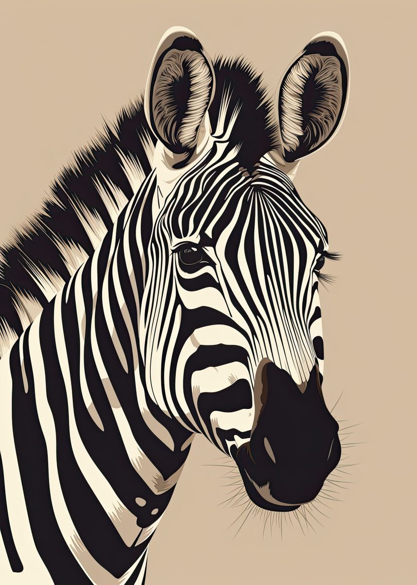 'Vector Zebra' Poster by Wolf Design Studios | Displate